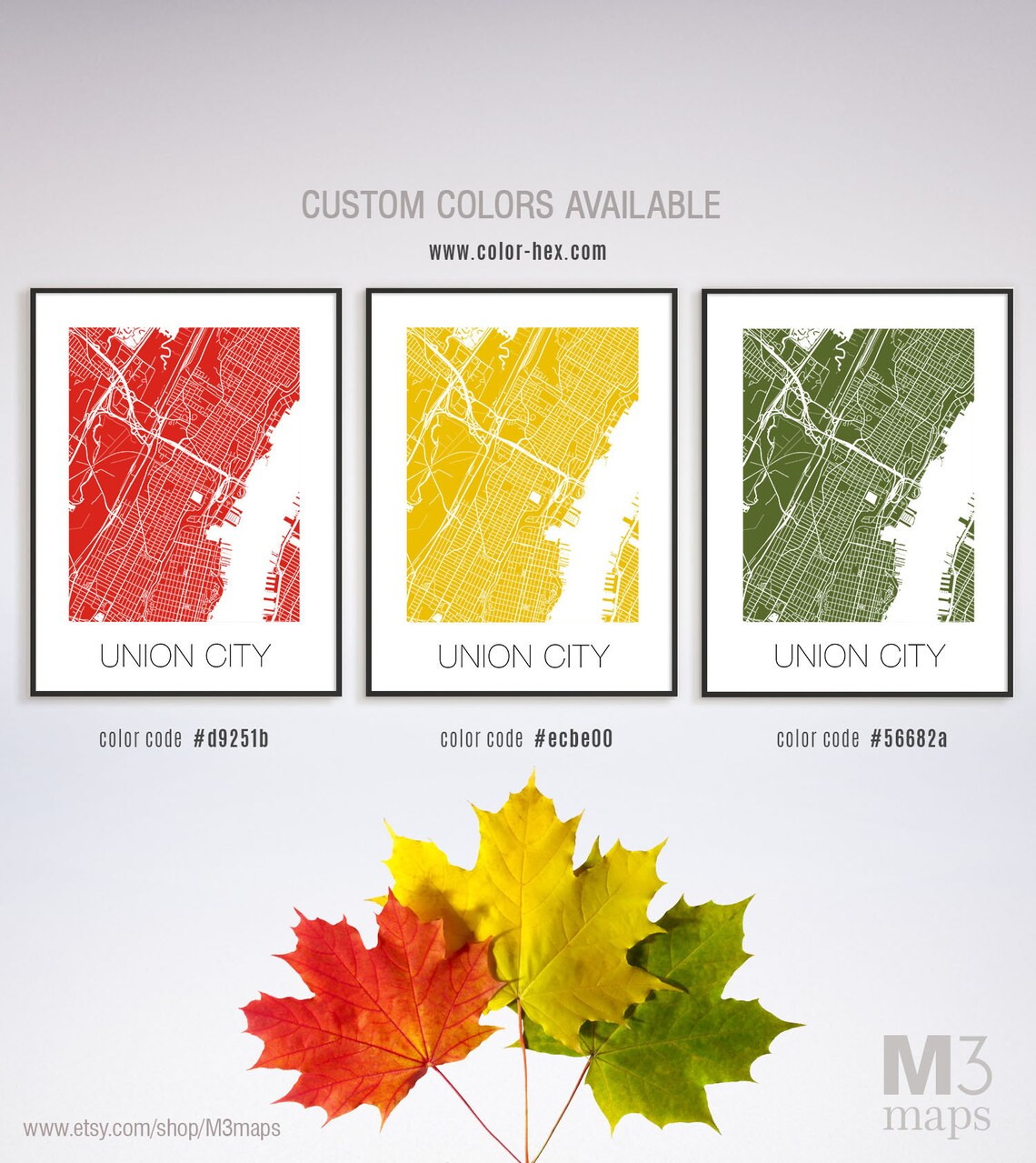 Union City New Jersey Union City NJ Map Union City Map - Etsy