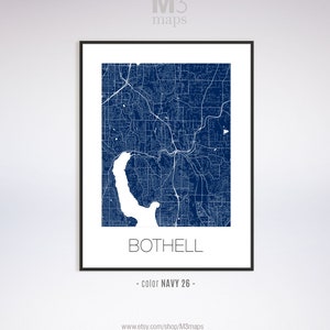 Bothell Washington Bothell WA Map Bothell Map Bothell - Etsy