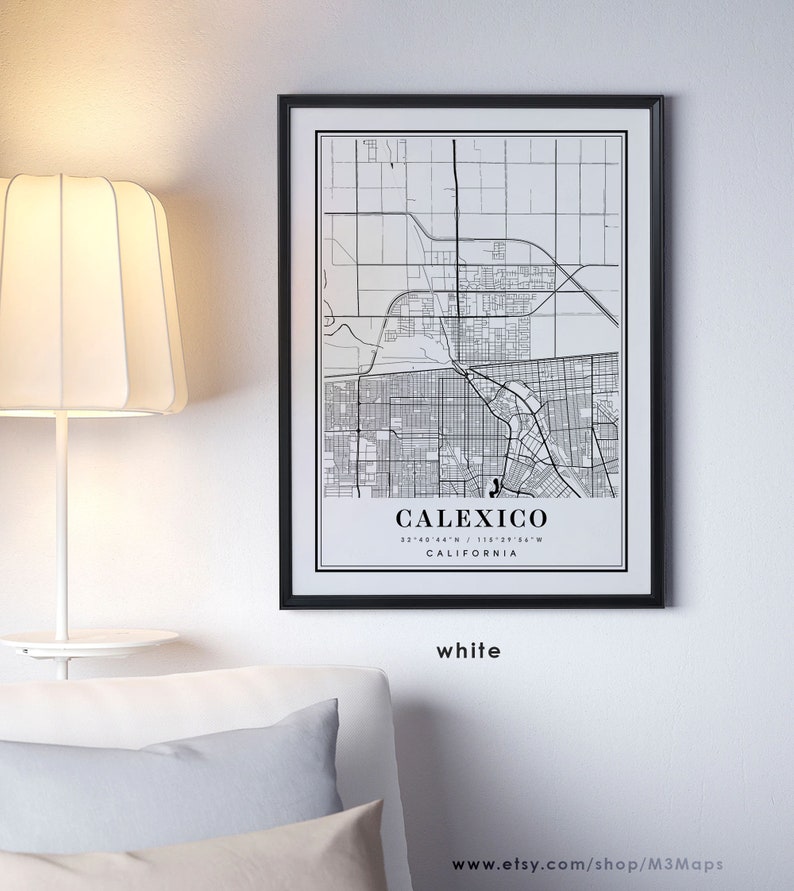 Calexico California Map Calexico CA Map Calexico City Map - Etsy