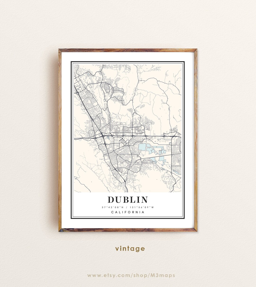 Dublin California Map, Dublin CA Map, Dublin City Map, Dublin Print ...