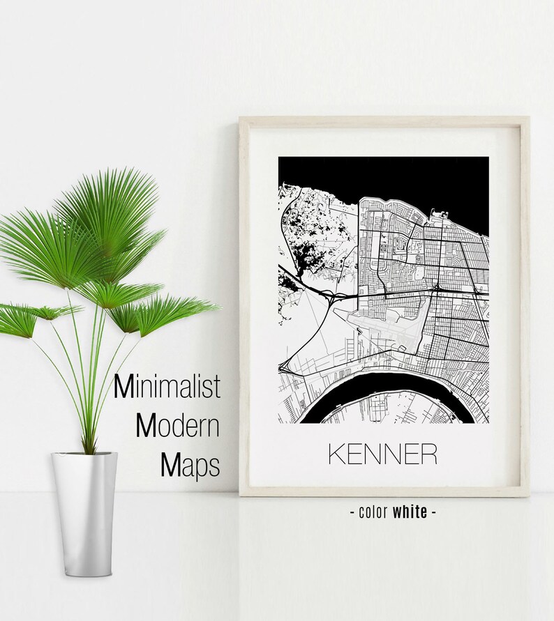 Kenner Louisiana Kenner LA Map Kenner Map Kenner Print - Etsy