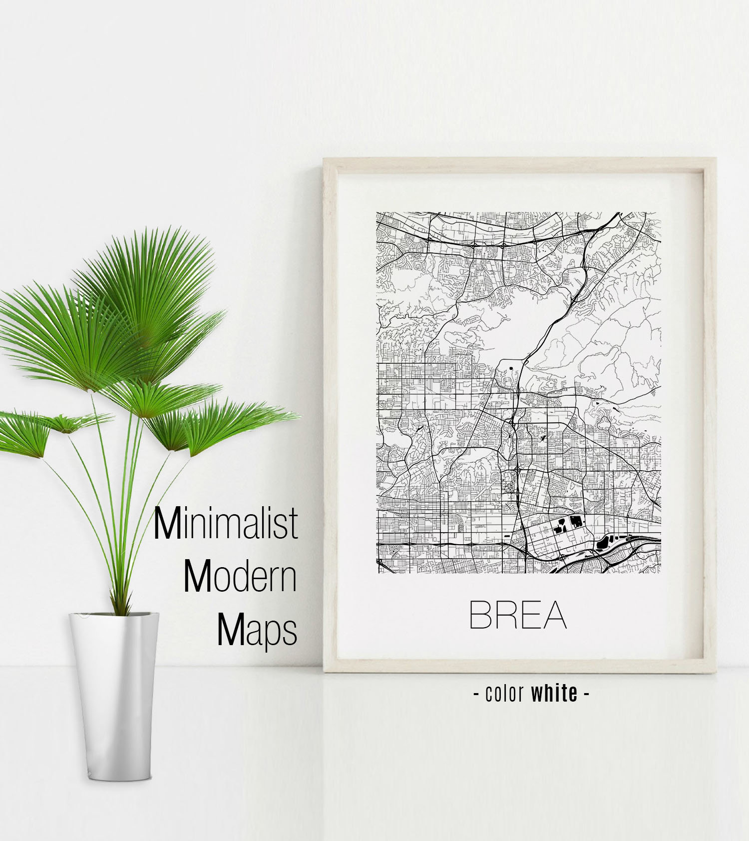 Brea California Brea CA Map Brea Map Brea Print Brea | Etsy