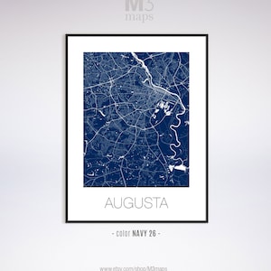 Augusta Georgia, Augusta GA Map, Augusta Map, Augusta Print, Augusta ...