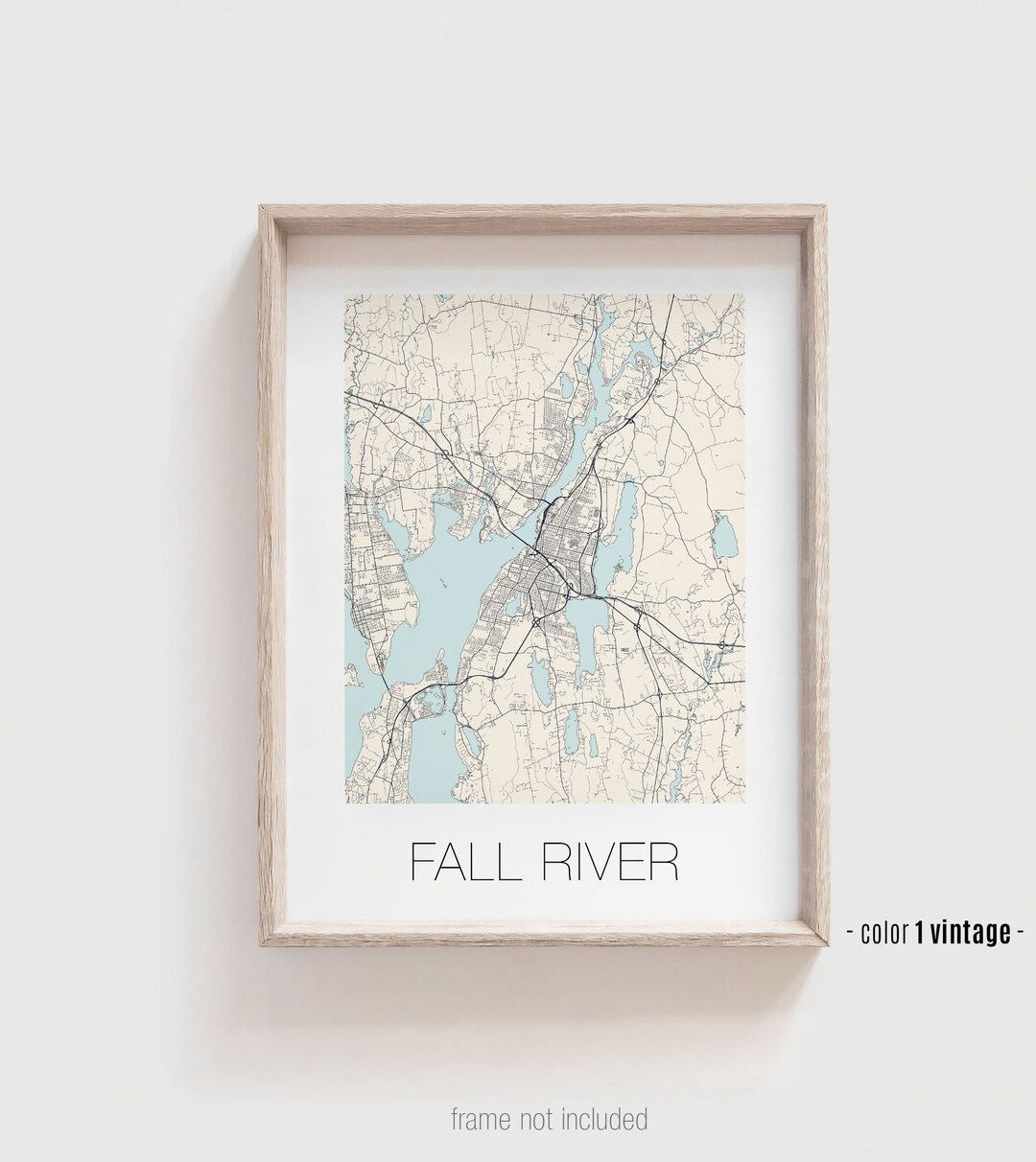 Fall River MA Map Print: Modern City Street Art, Personalized - Etsy