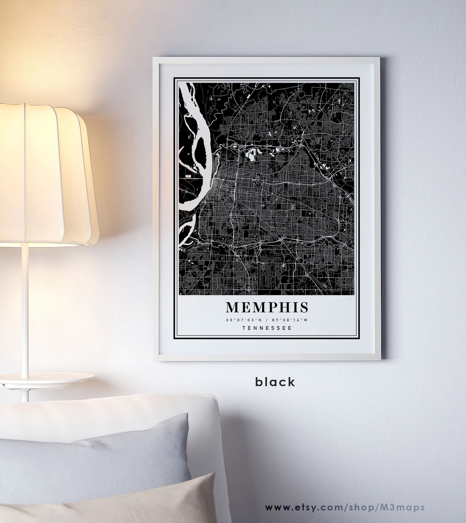 Memphis Tennessee Map Memphis TN Map Memphis City Map - Etsy