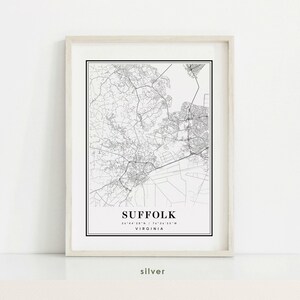 Suffolk Virginia Map, Suffolk VA Map, Suffolk City Map, Suffolk Print ...