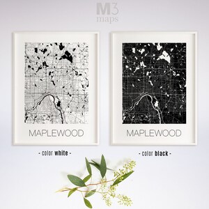Maplewood Minnesota Maplewood MN Map Maplewood Map - Etsy