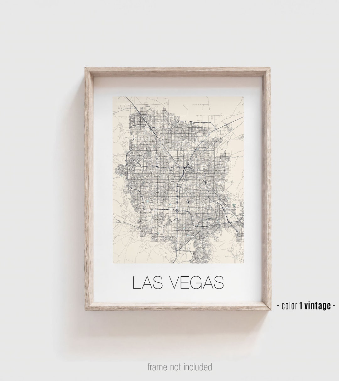 LAS VEGAS NV City Map Poster, Las Vegas Nevada Street Map Print ...