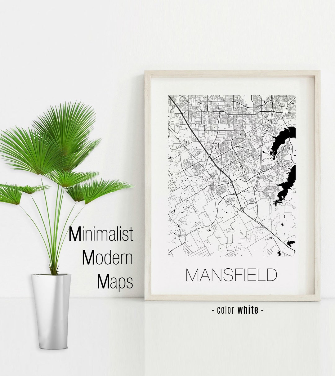 Mansfield Texas Mansfield TX Map Mansfield Map Mansfield - Etsy