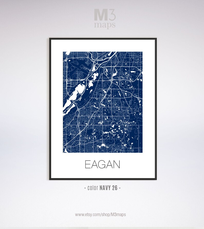 Eagan Minnesota Eagan MN Map Eagan Map Eagan Print Eagan - Etsy