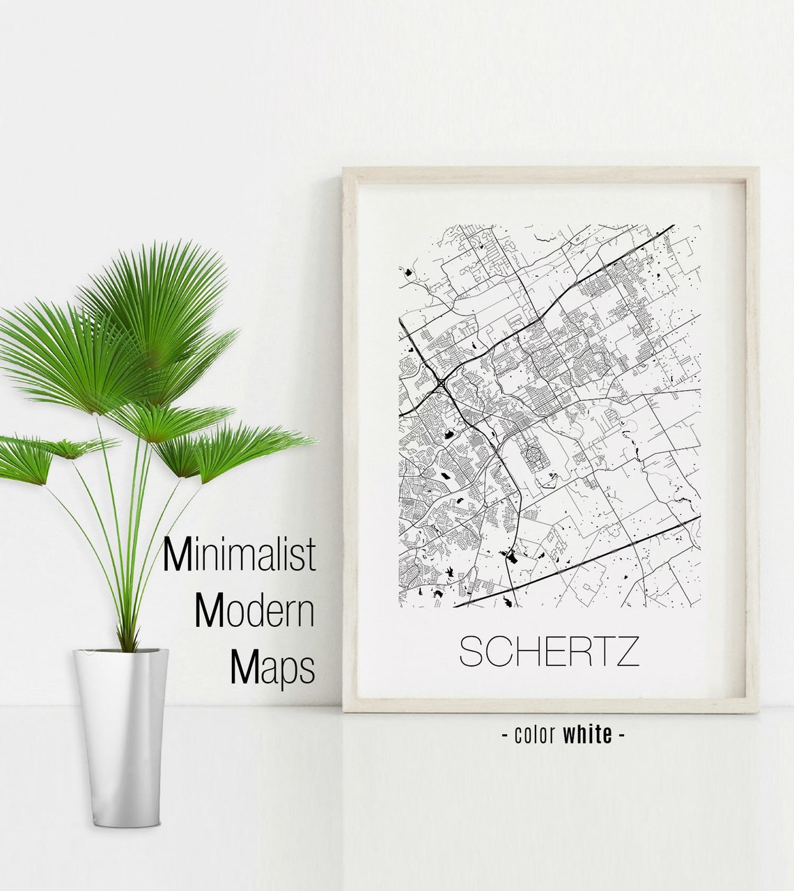 Schertz Texas Schertz TX Map Schertz Map Schertz Print | Etsy