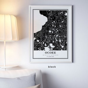 Ocoee Florida Map Art Print: Cityscape Poster - Etsy