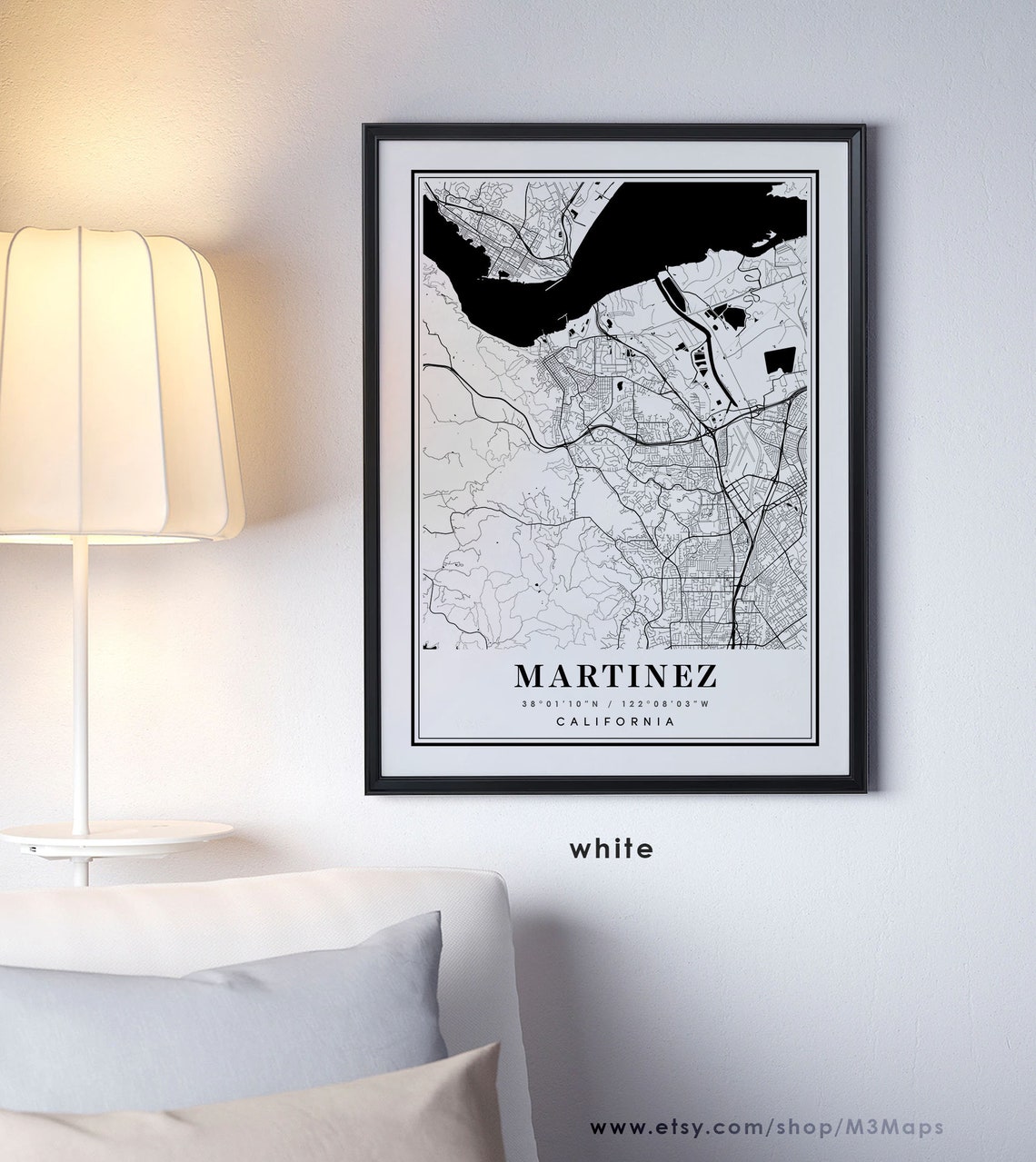 Martinez California Map Martinez CA Map Martinez City Map - Etsy
