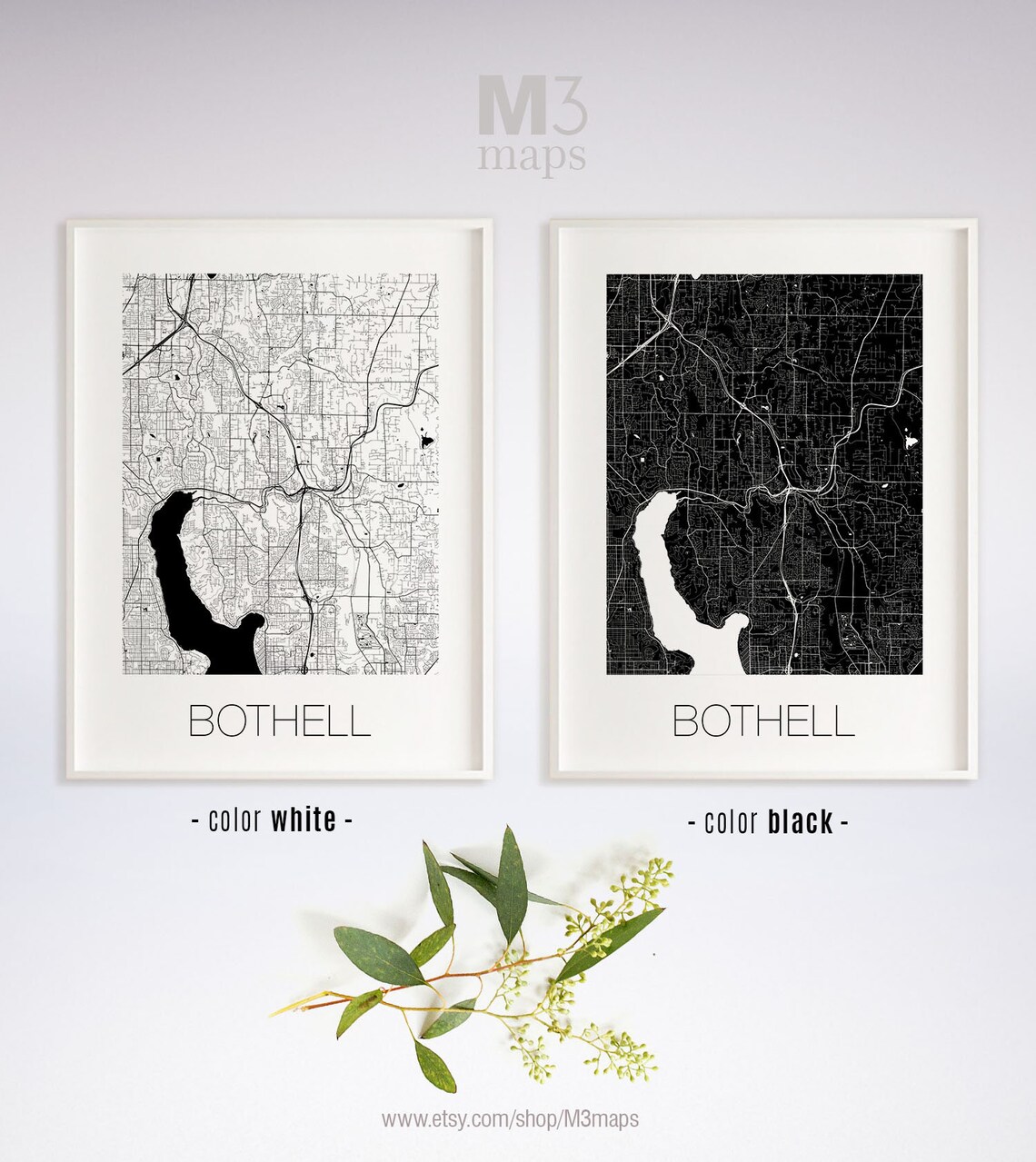 Bothell Washington Bothell WA Map Bothell Map Bothell - Etsy