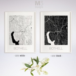 Bothell Washington Bothell WA Map Bothell Map Bothell - Etsy