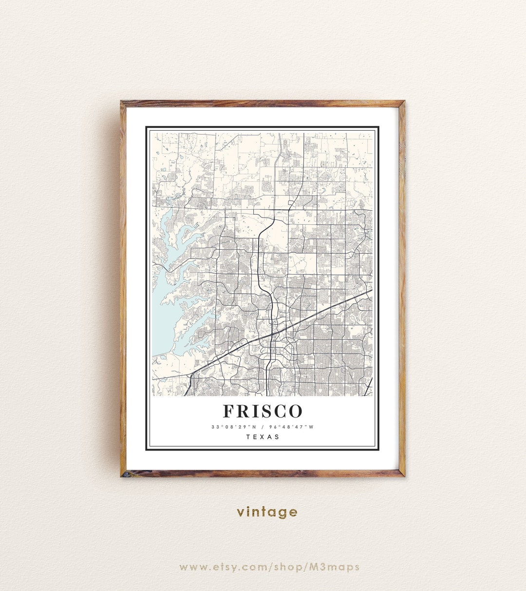 Frisco Texas Map, Frisco TX Map, Frisco City Map, Frisco Print, Frisco ...