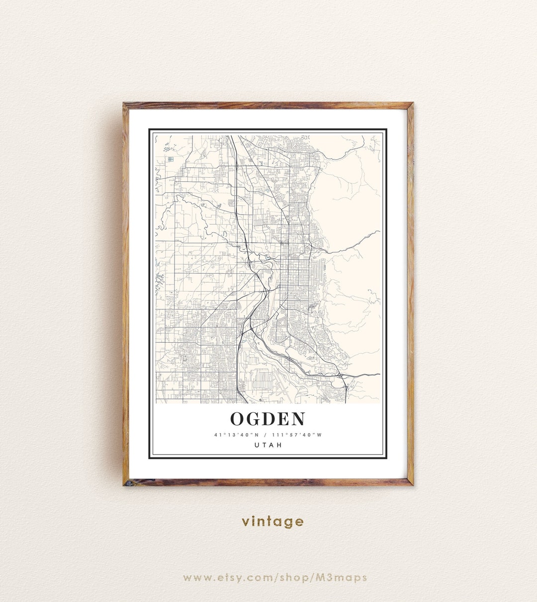 Ogden Utah Map Ogden UT Map Ogden City Map Ogden Print - Etsy