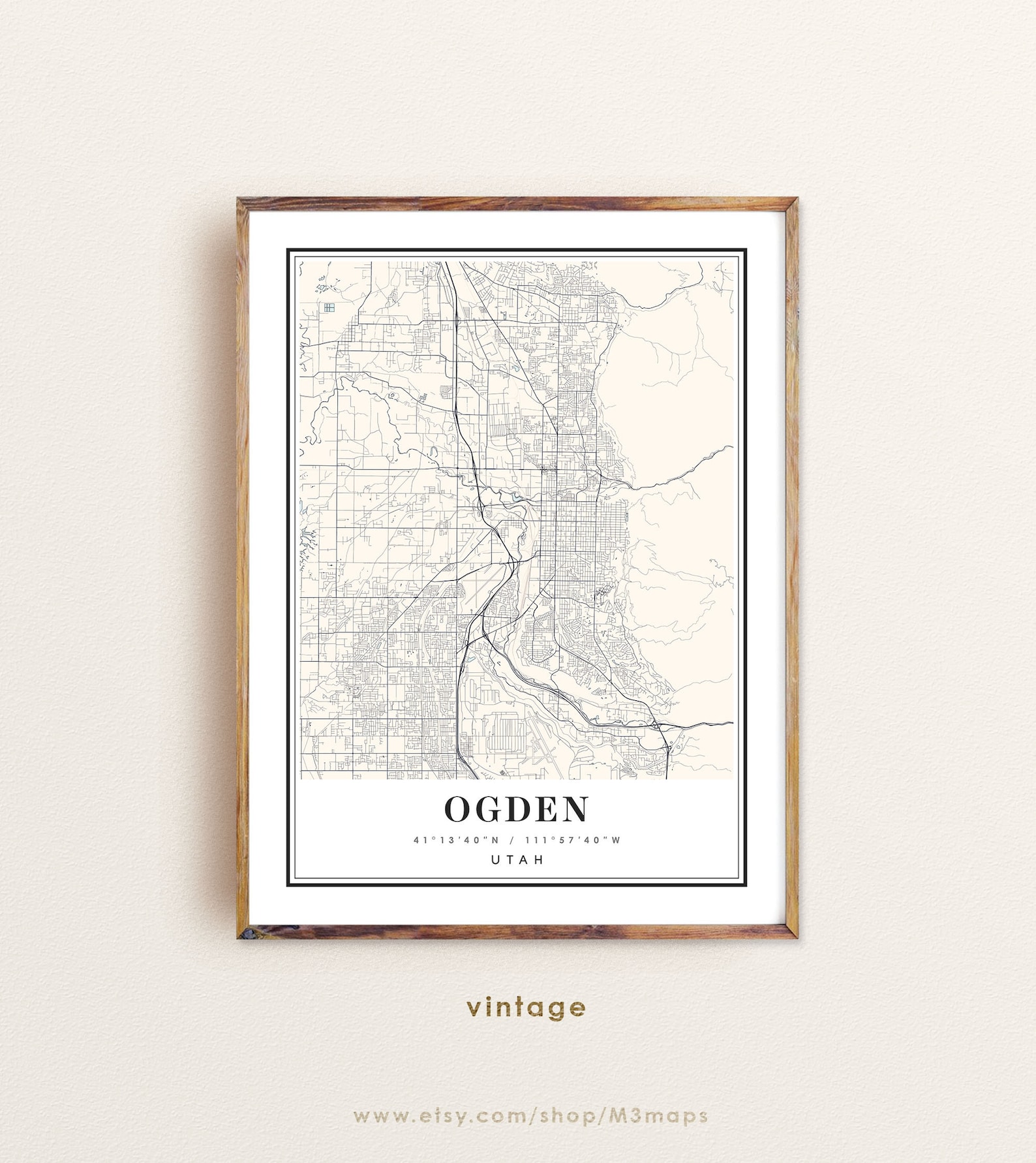 Ogden Utah Map Ogden UT Map Ogden City Map Ogden Print | Etsy