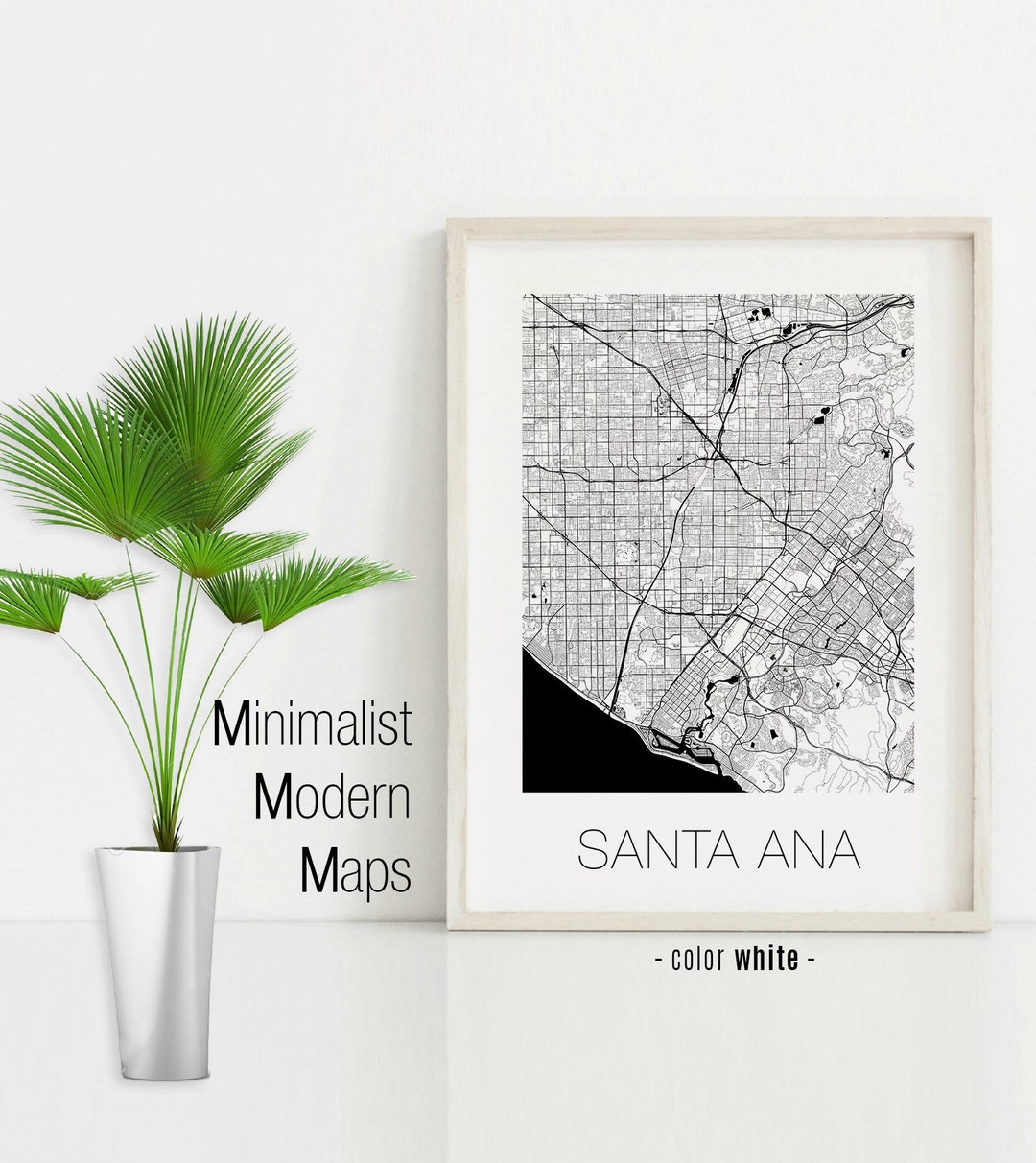 Santa Ana California, Santa Ana CA Map, Santa Ana Map, Santa Ana Print ...