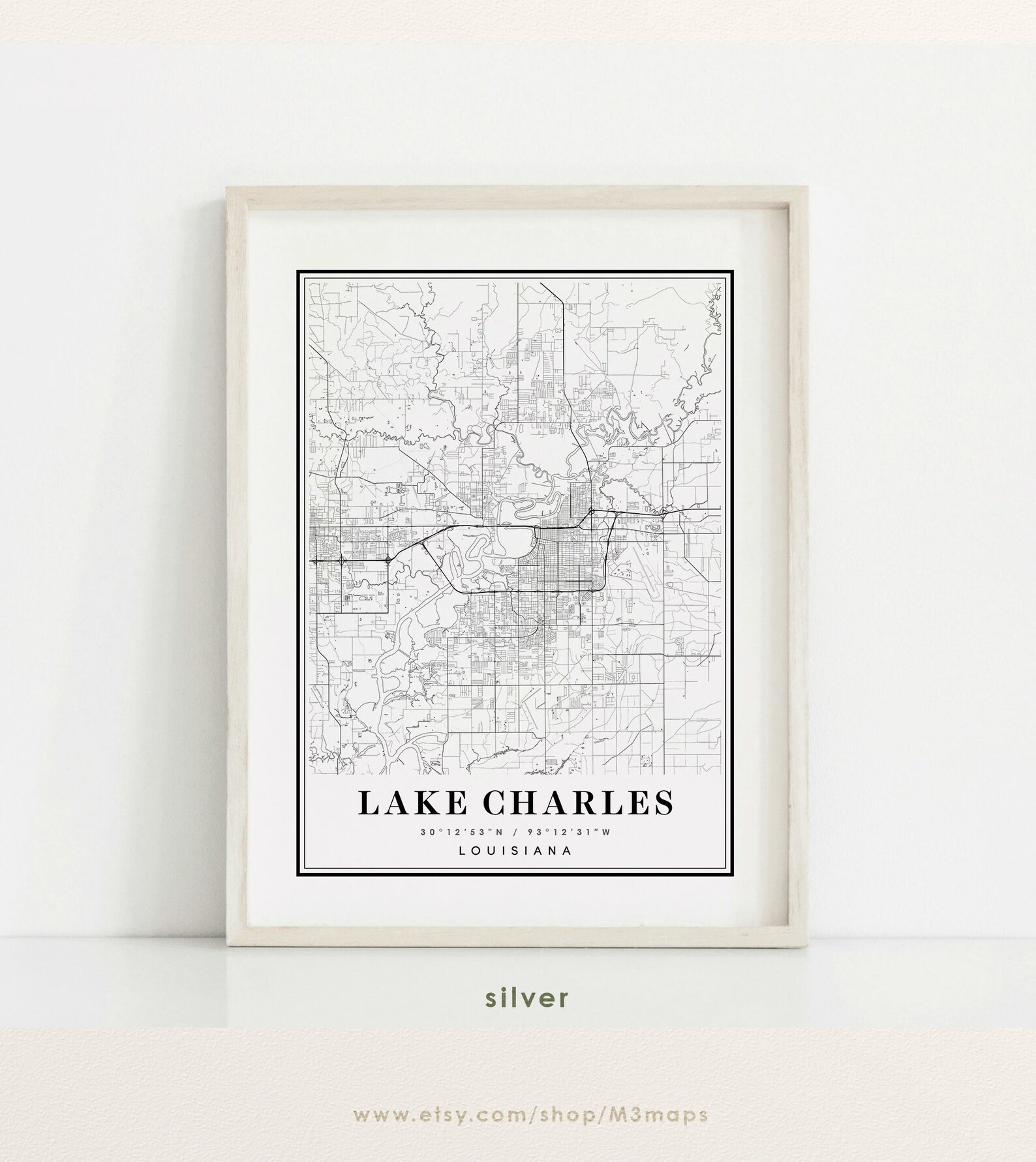 Lake Charles Louisiana Map, Lake Charles LA Map, Lake Charles City Map ...