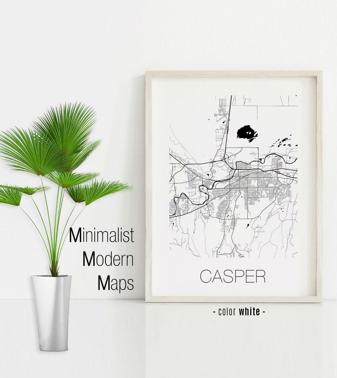 Casper Wyoming Casper WY Map Casper Map Casper Print - Etsy