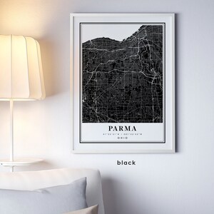 Parma Ohio Map, Parma OH Map, Parma City Map, Parma Print, Parma Poster ...