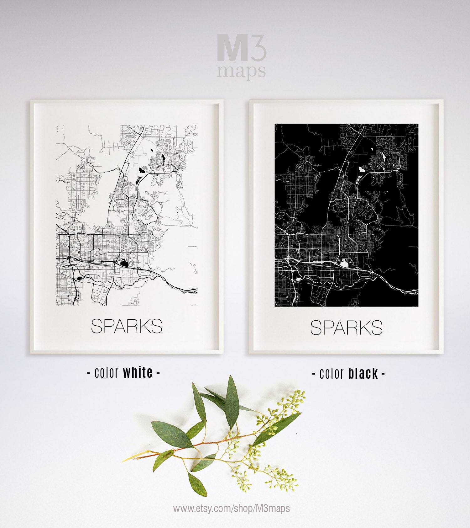 Sparks Nevada Sparks NV Map Sparks Map Sparks Print Sparks - Etsy