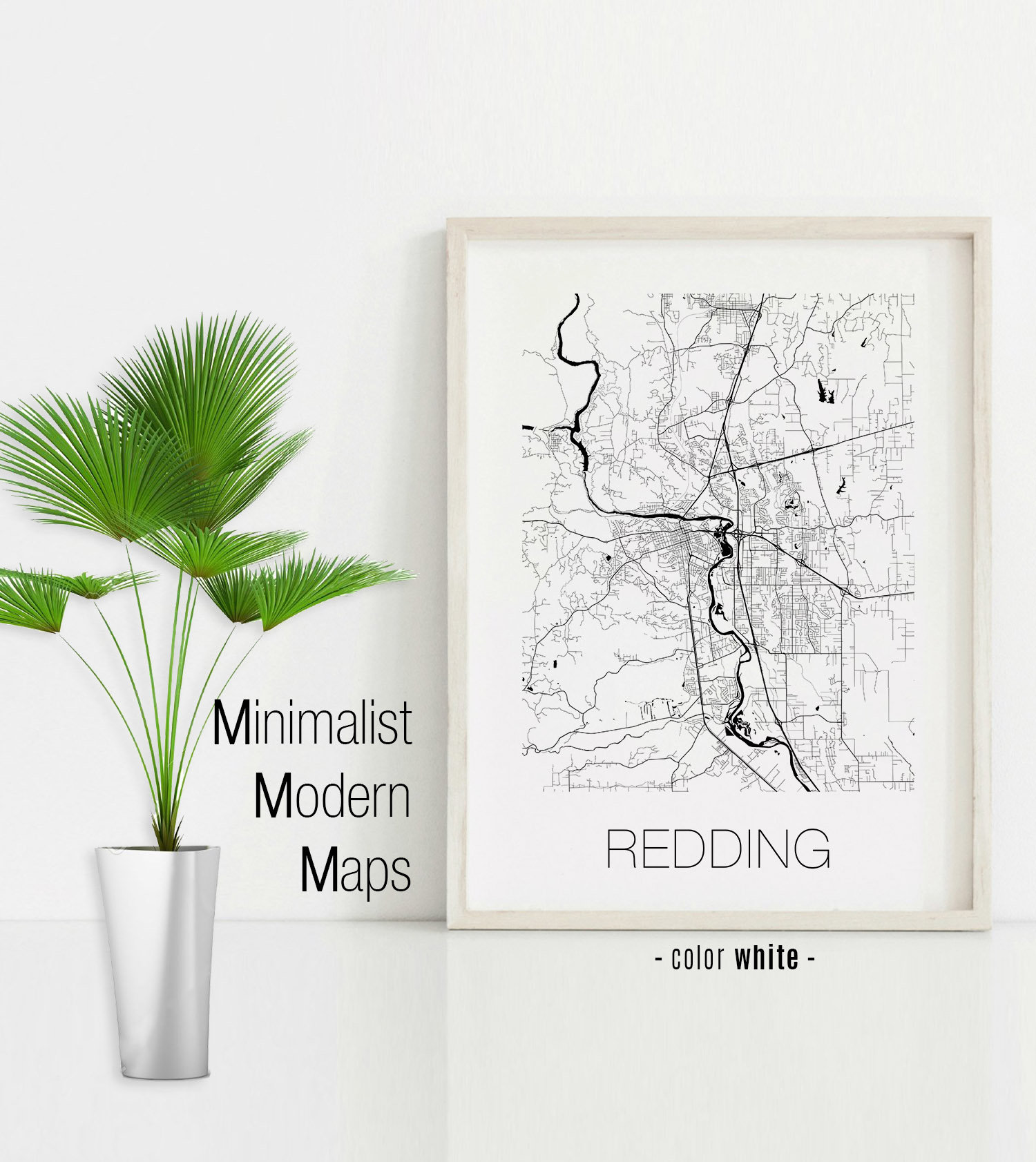 Redding California Redding CA Map Redding Map Redding - Etsy