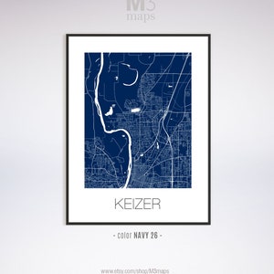 Keizer Oregon Keizer OR Map Keizer Map Keizer Print Keizer - Etsy