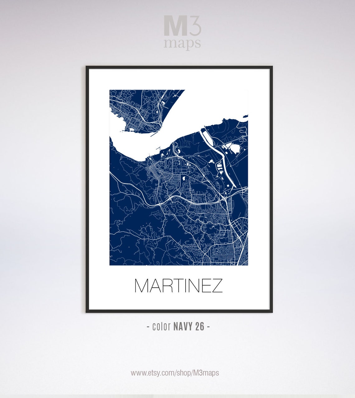 Martinez California Martinez CA Map Martinez Map Martinez - Etsy