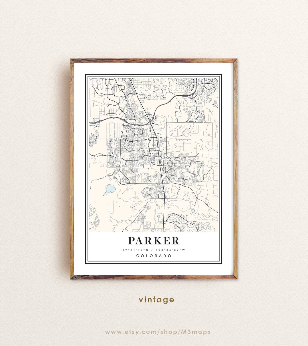 Parker Colorado Map, Parker CO Map, Parker City Map, Parker Print ...