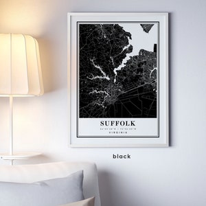 Suffolk Virginia Map, Suffolk VA Map, Suffolk City Map, Suffolk Print ...