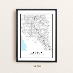 Layton Utah Map, Layton UT Map, Layton City Map, Layton Print, Layton ...