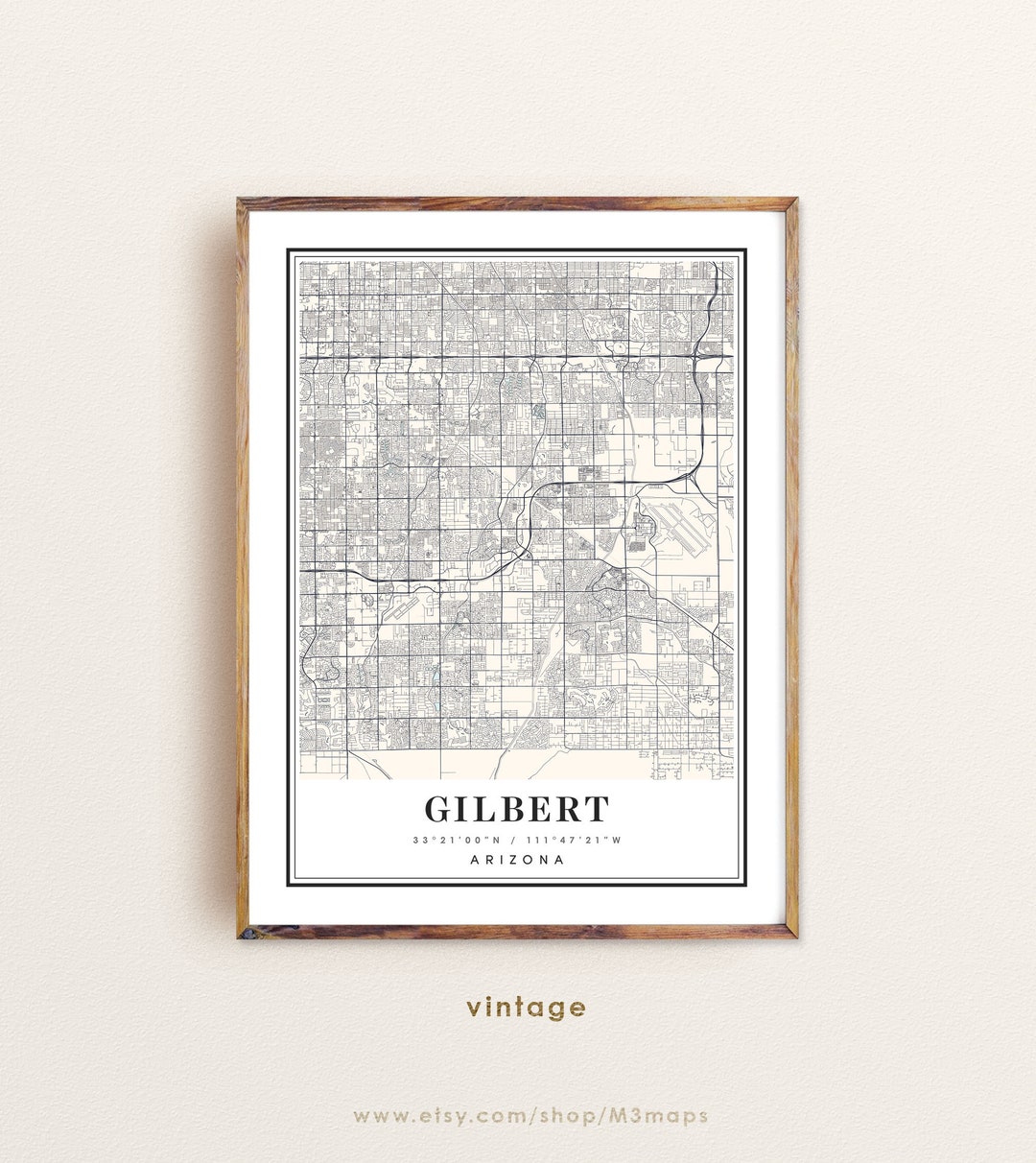 Gilbert Arizona Map, Gilbert AZ Map, Gilbert City Map, Gilbert Print ...