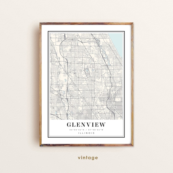 Glenview Map Print - Etsy