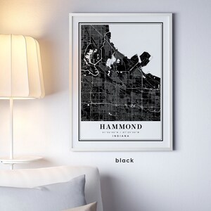 Hammond Indiana Map, Hammond IN Map, Hammond City Map, Hammond Print ...
