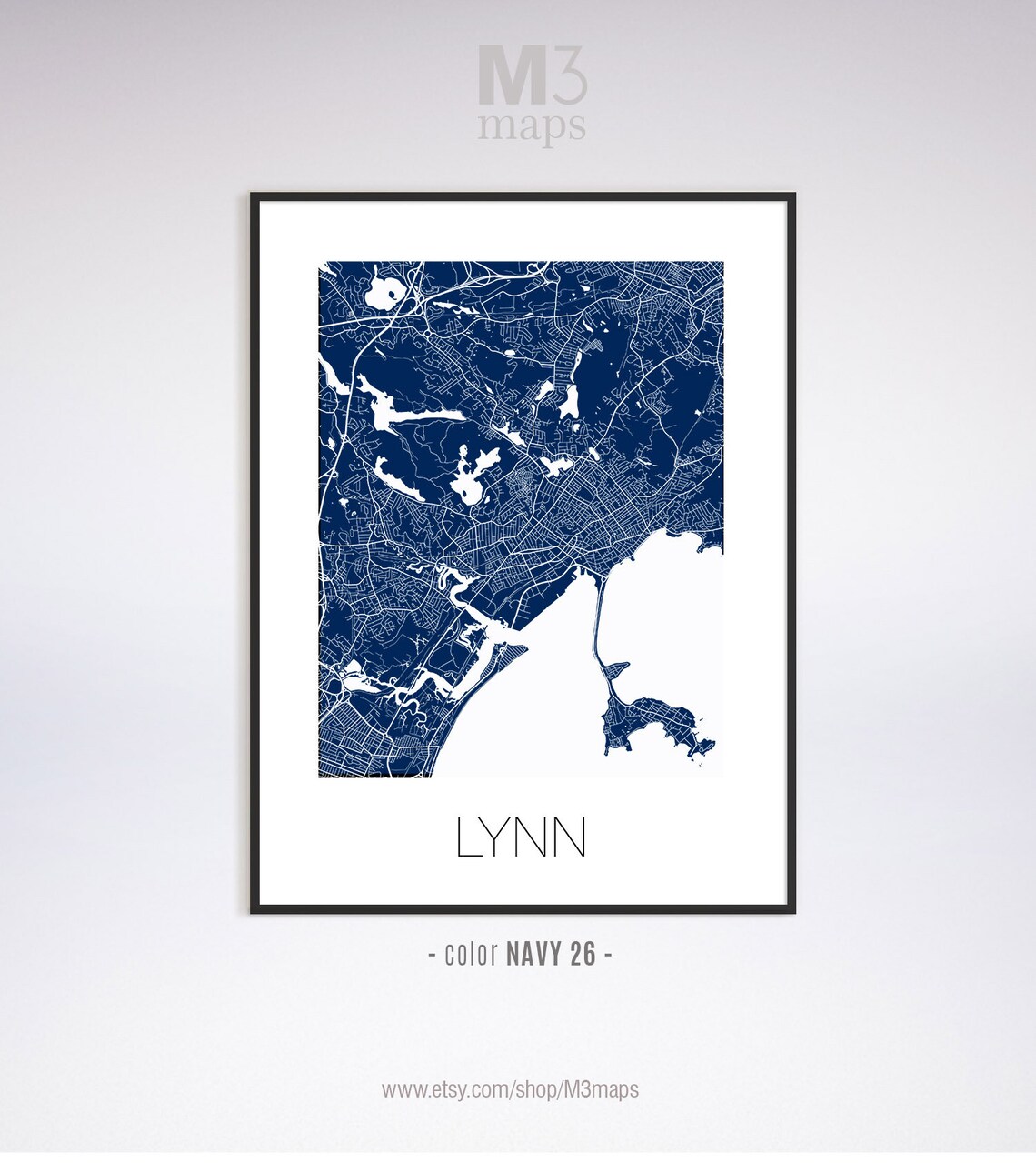 Lynn Massachusetts Lynn MA Map Lynn Map Lynn Print Lynn - Etsy