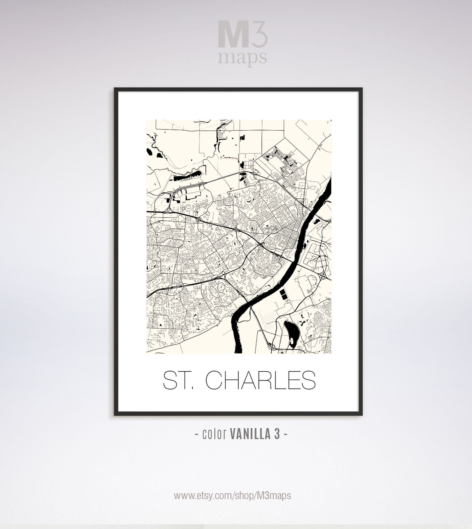 St. Charles Missouri St. Charles MO Map St. Charles Map St. | Etsy