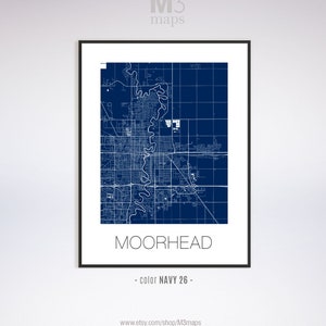 Moorhead Minnesota Moorhead MN Map Moorhead Map Moorhead - Etsy