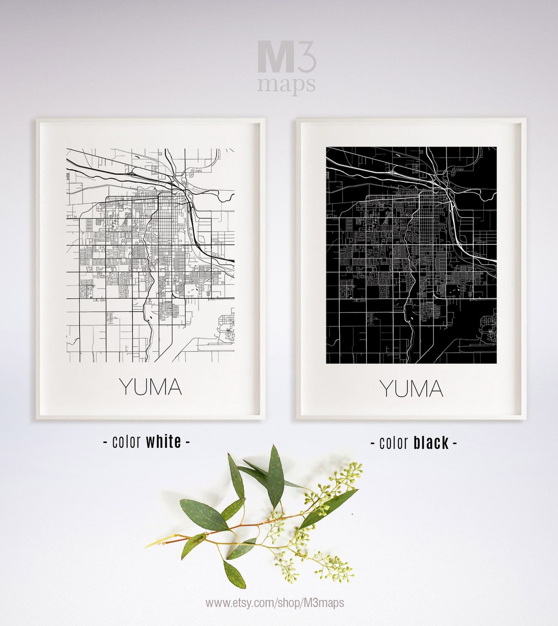 Yuma Arizona Yuma AZ Map Yuma Map Yuma Print Yuma Poster | Etsy