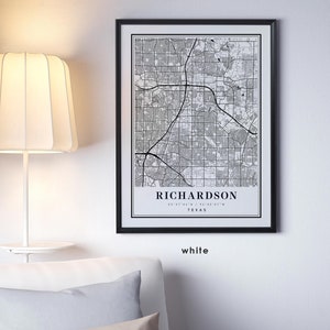 Richardson Texas map Richardson TX map Richardson city map | Etsy