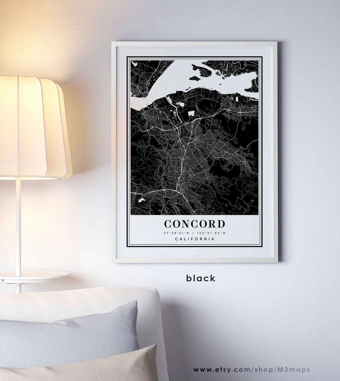 Concord California Map Concord CA Map Concord City Map - Etsy