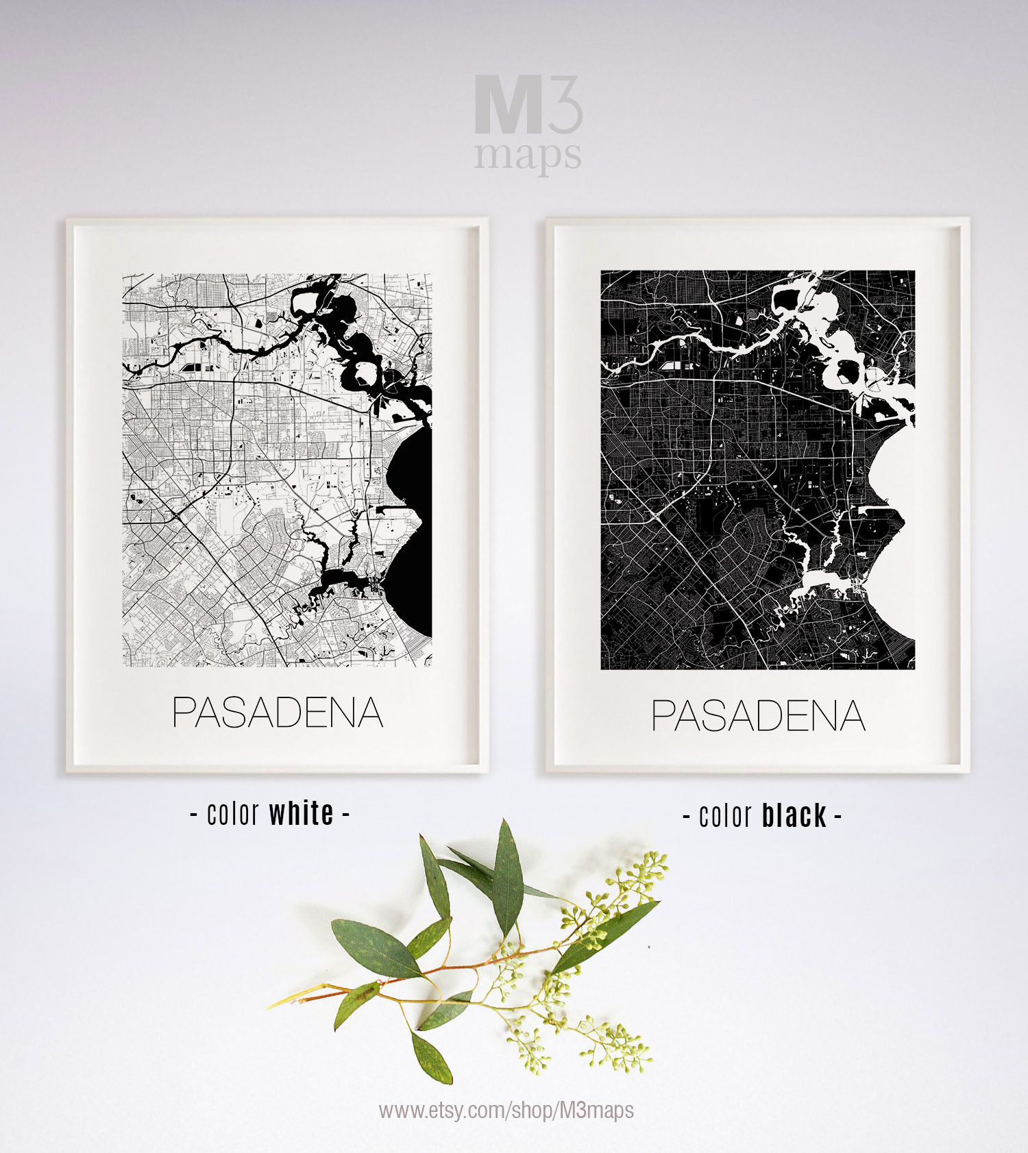 Pasadena Texas Pasadena TX Map Pasadena Map Pasadena Print | Etsy