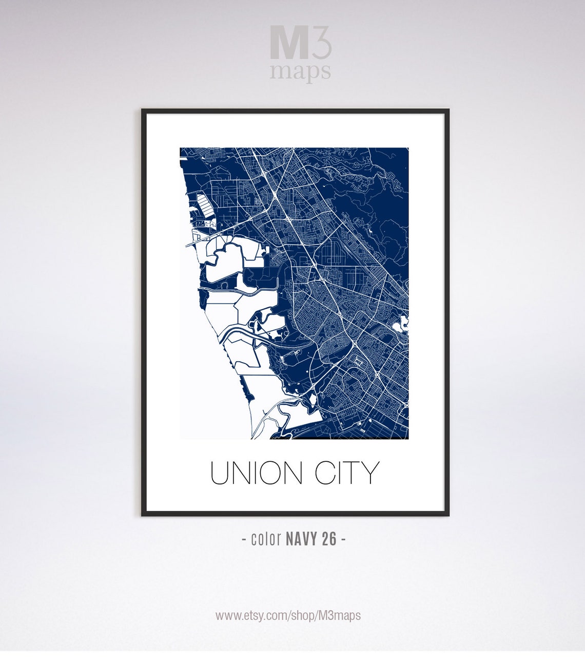 Union City California Union City CA Map Union City Map | Etsy