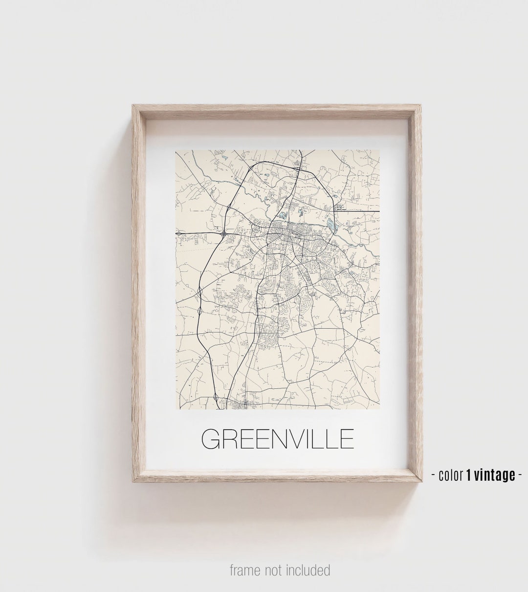 GREENVILLE NC City Map Poster, Greenville North Carolina Street Map ...