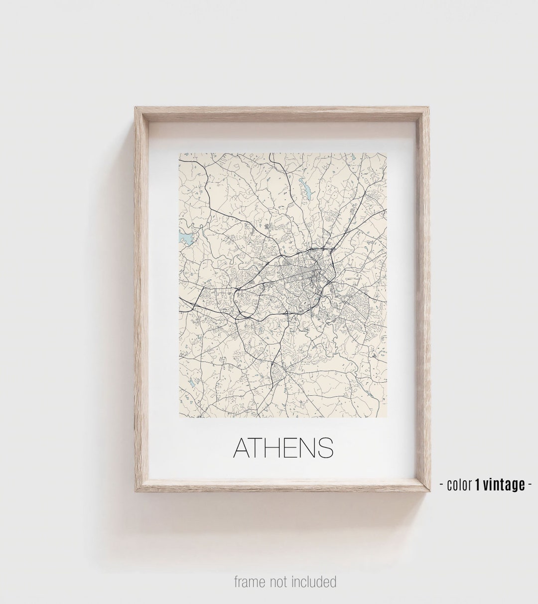 ATHENS GA City Map Poster, Athens Georgia Street Map Print ...