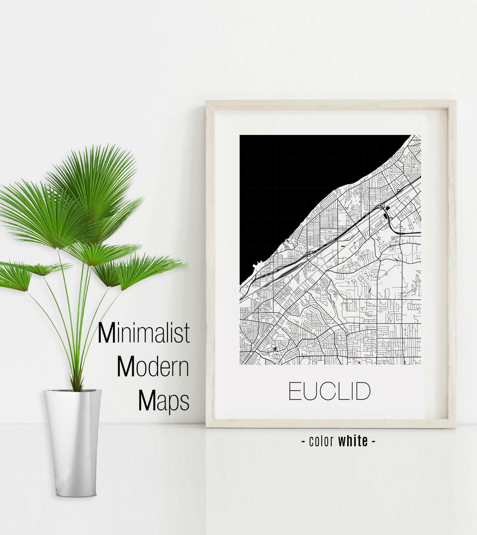Euclid Ohio Euclid OH Map Euclid Map Euclid Print Euclid - Etsy