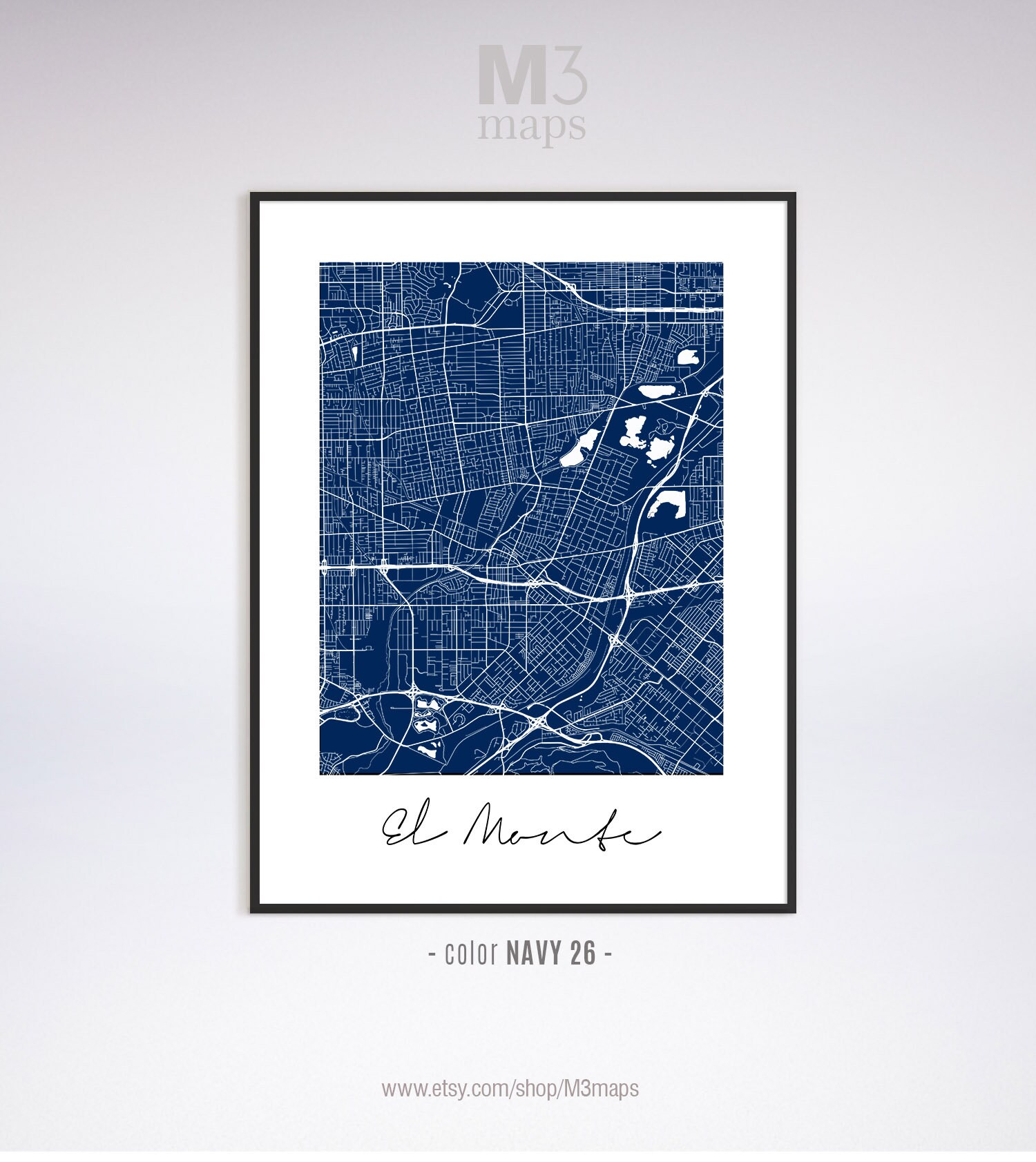 El Monte Minimalist El Monte Map El Monte Map Print El - Etsy
