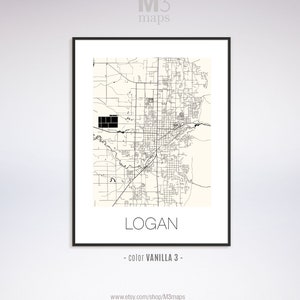 Logan Utah, Logan UT Map, Logan Map, Logan Print, Logan Poster, Logan ...