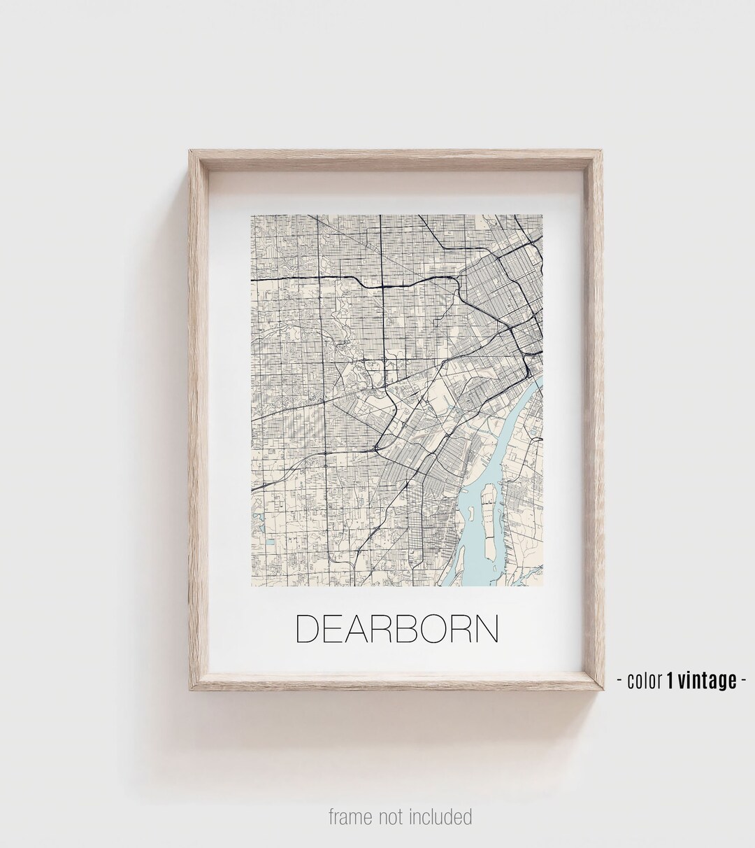 DEARBORN MI City Map Poster, Dearborn Michigan Street Map Print ...